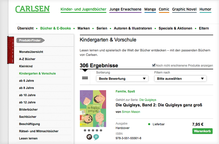 Carlsen Verlag | SIRUP - Agency for Digital Transformation, E-Business ...